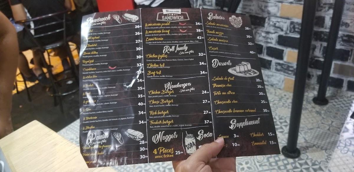 Menu at FOODOIR fast food, Casablanca
