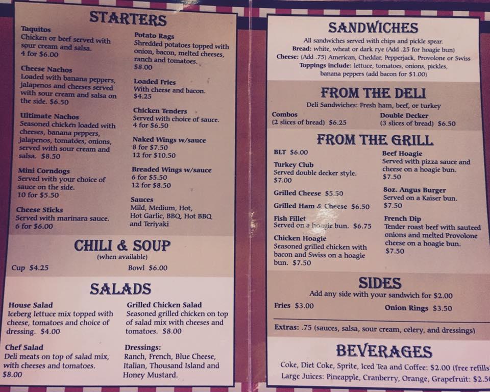 Menu at Hill Station pub & bar, Olde West Chester