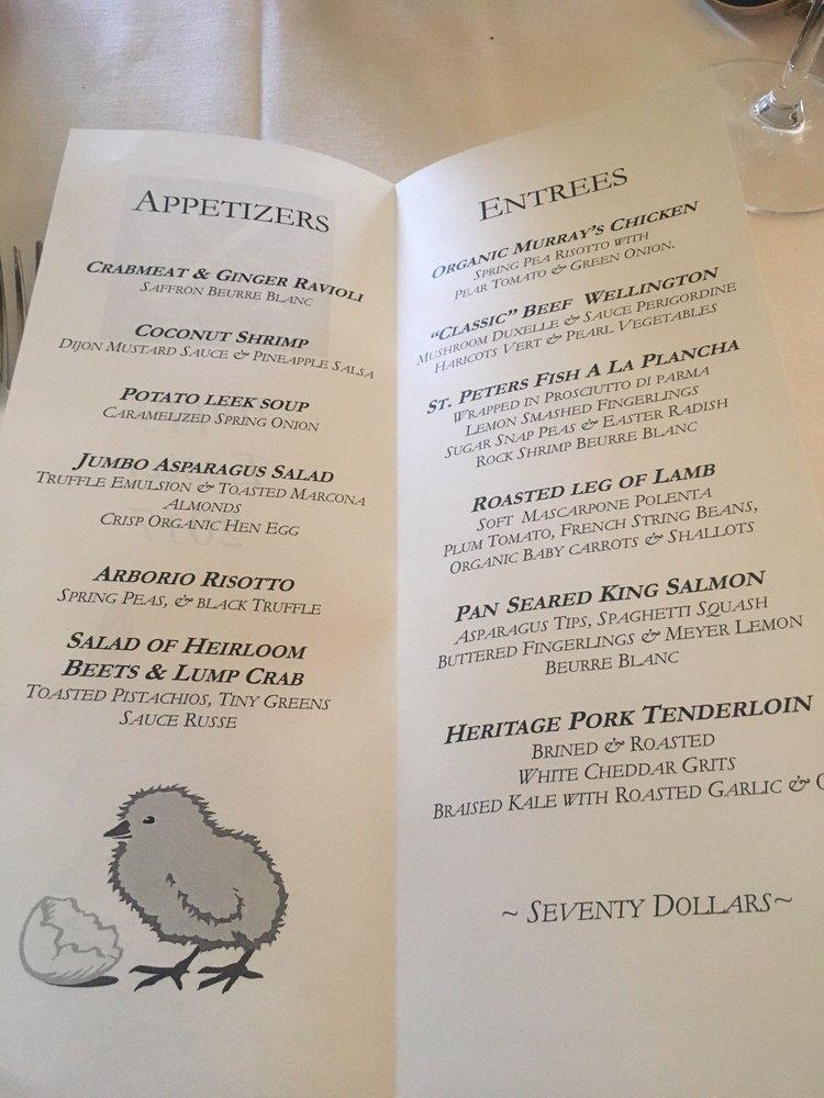 Menu at Restaurant X, Congers