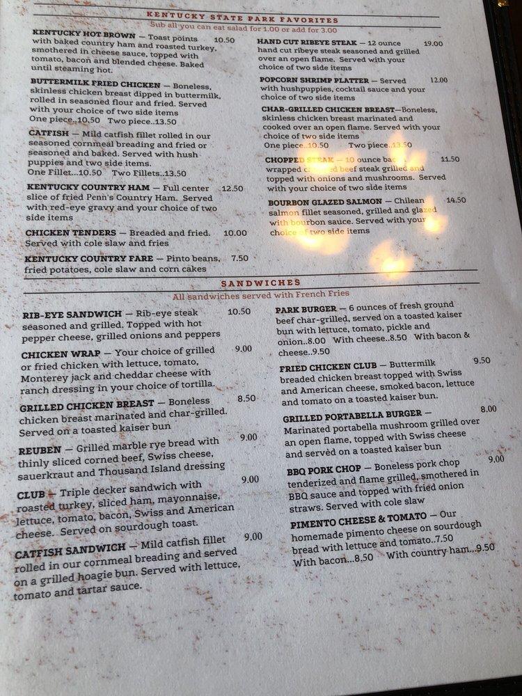 Menu at Riverview Restaurant, USA, KY-90