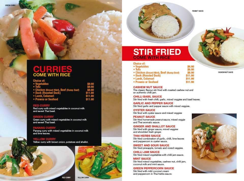 Menu at Thai Addict Restaurant, Kingsgrove