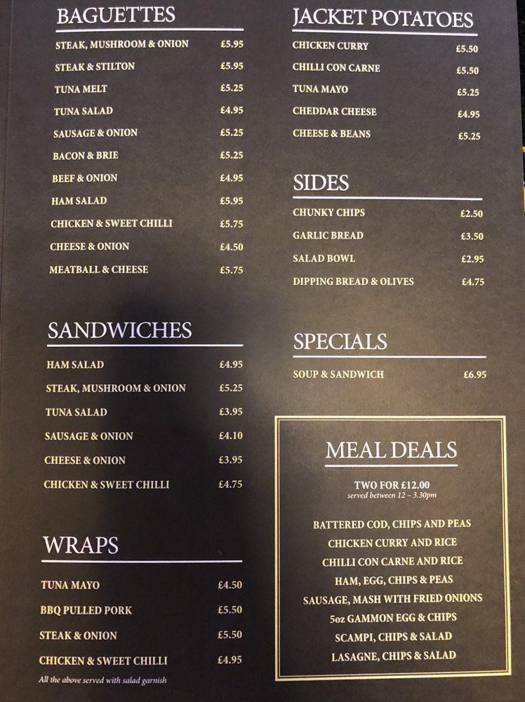 Menu at The Old Roebuck pub & bar, Altrincham
