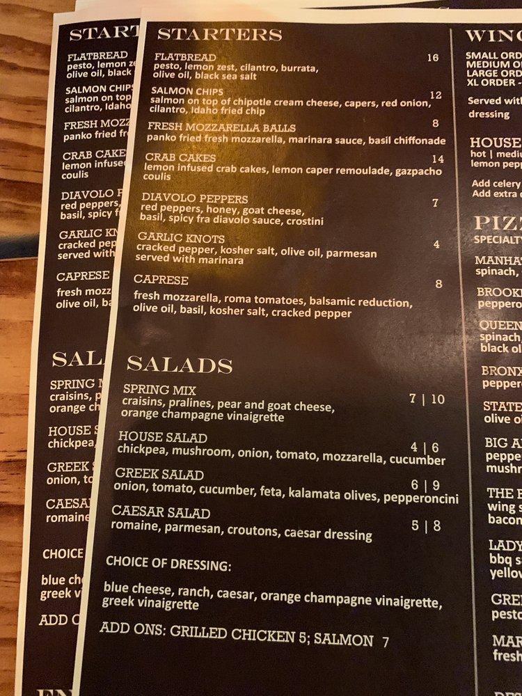 Menu at Five Boroughs Pizza Tavern pizzeria, Cumming