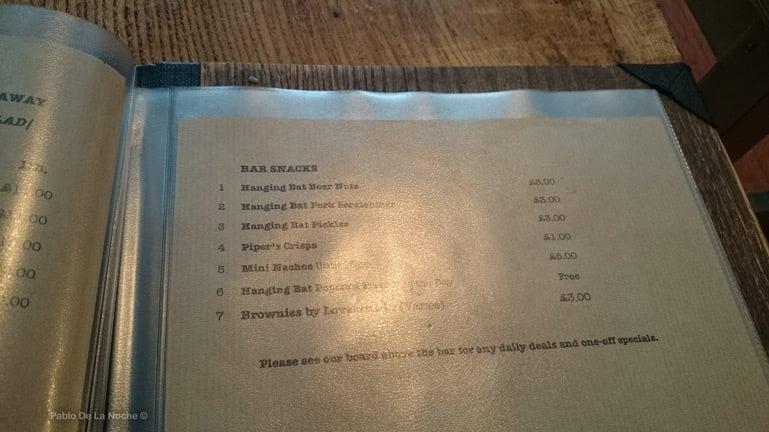 Menu at The Hanging Bat pub & bar, Edinburgh