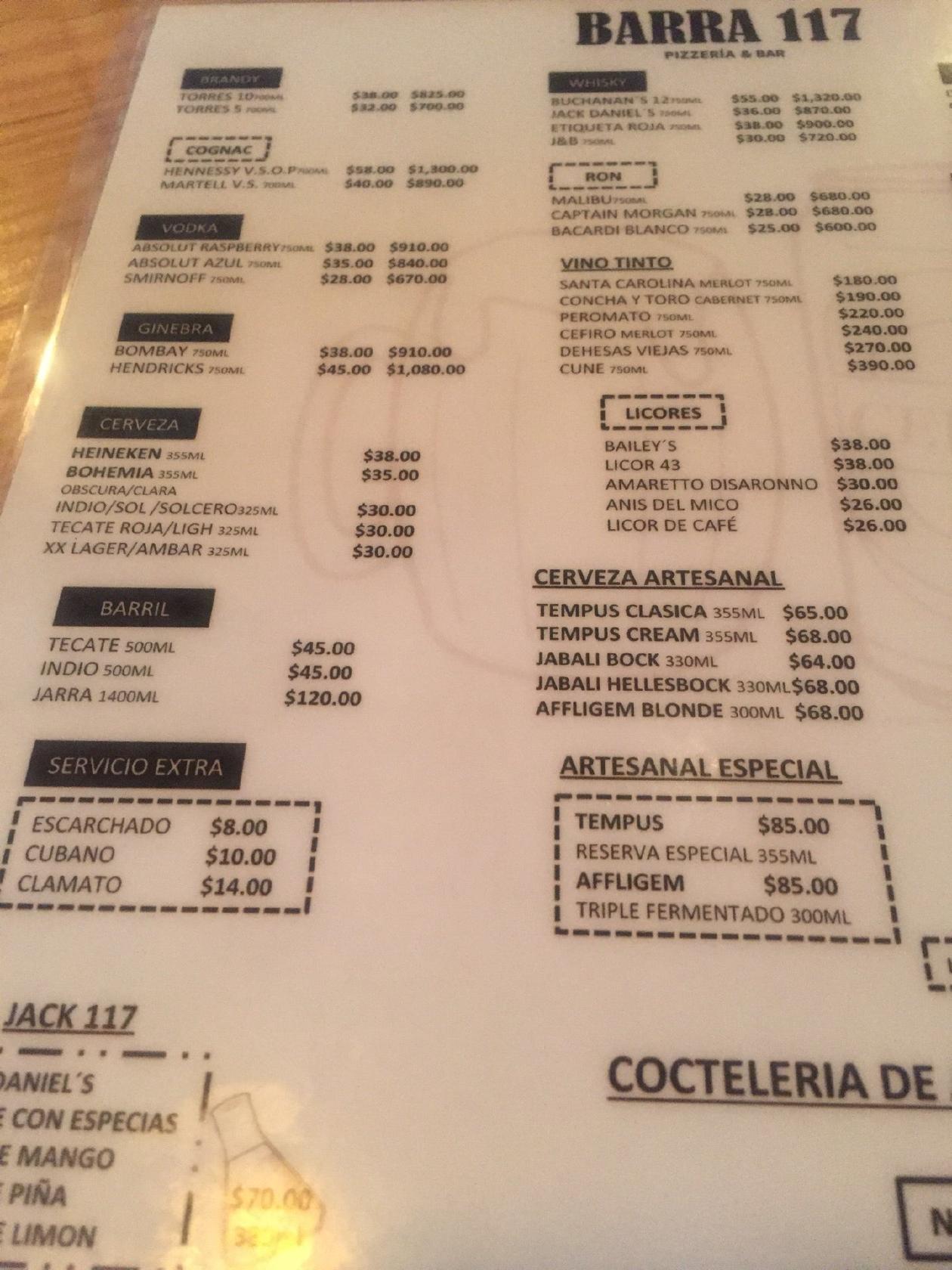 Carta de Barra 117, Toluca de Lerdo, Av. 5 de Febrero 117