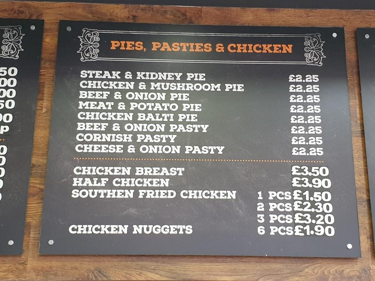 Menu at Fryer Freemans fast food, Craven Arms