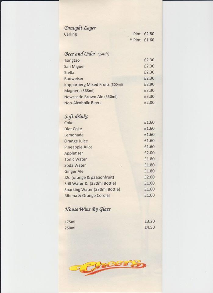 Menu at Mr Chans restaurant, Sutton-in-Ashfield, 176 Victoria Rd