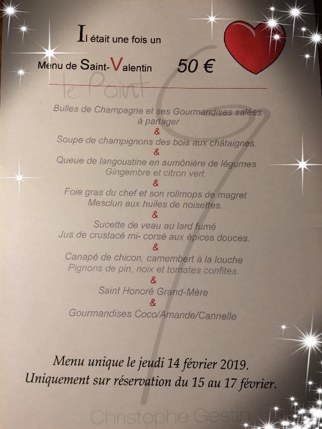 Carta de Restaurant Le Point g, Saint-Broladre