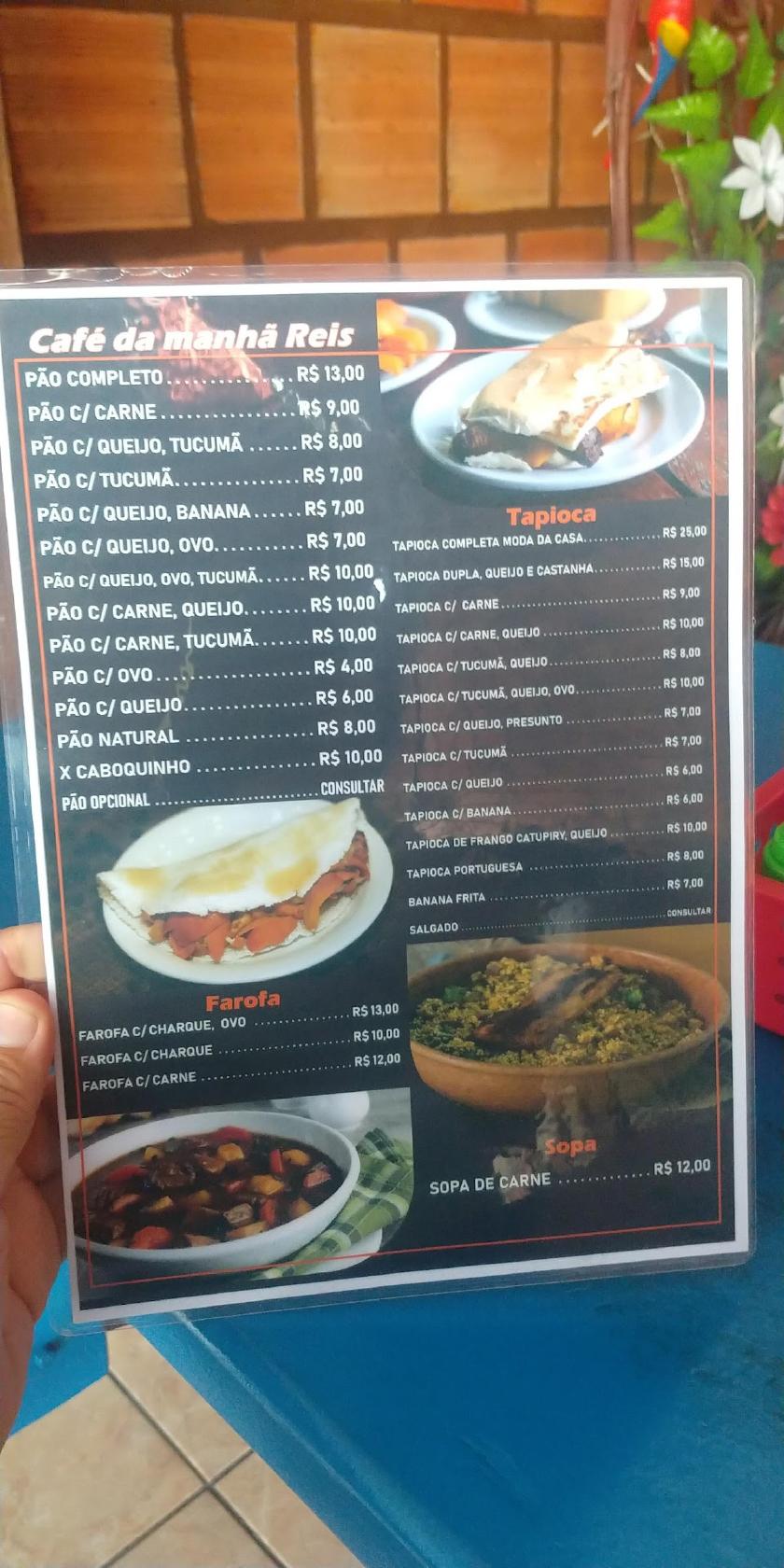 Menu at CAFÉ DA MANHA REIS, Manaus