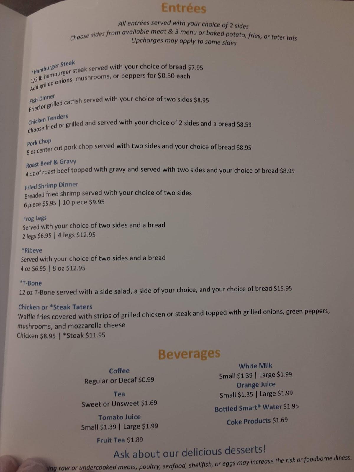 Menu at Christine's Kitchen restaurant, Lafayette