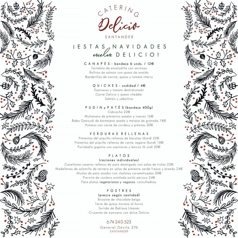 Carta del restaurante Delicio, Santander