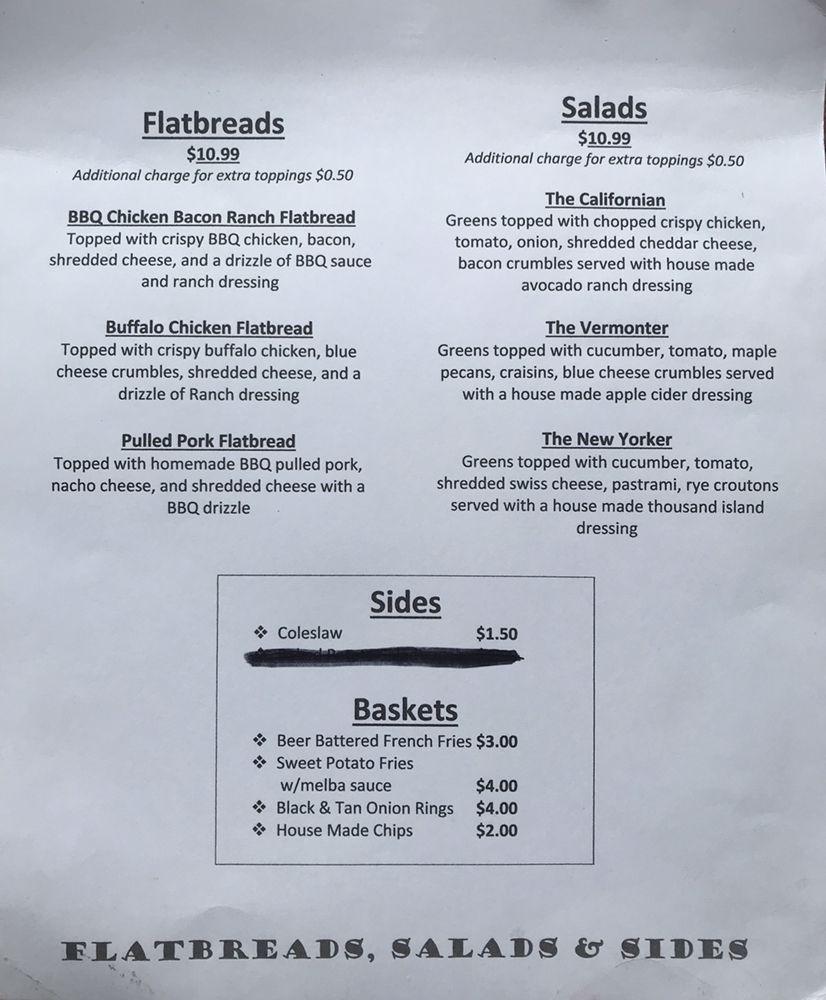 Menu at On The Rocks Pub, Granville