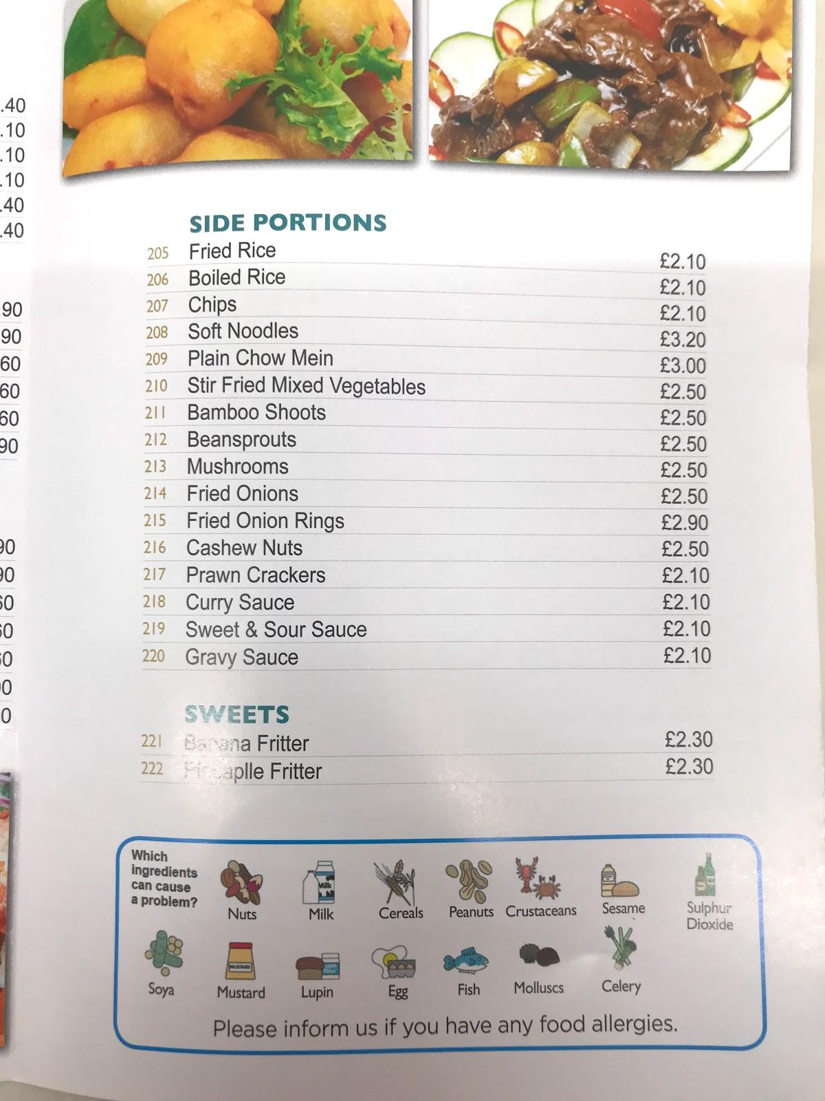 Menu at Wing Fung Restaurant, Wishaw, 123 Main St