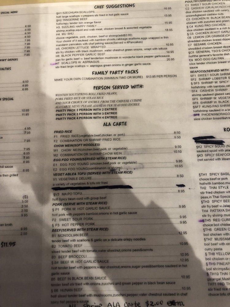 Menu at Ding How restaurant, Liberty Lake