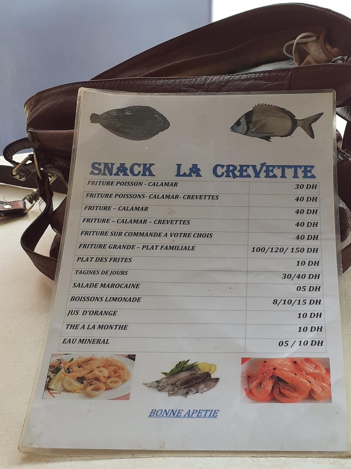 Speisekarte von Restaurant la crevette / Chez Rachid, Essaouira