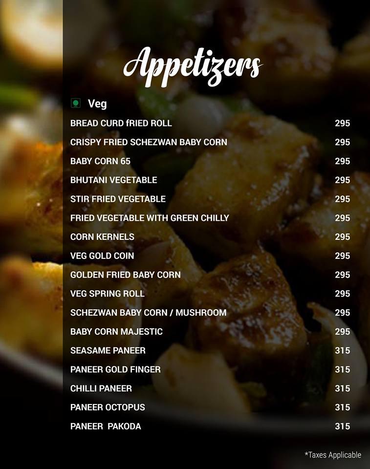 Menu at RIO Fine Dining Restaurant, Vijayawada