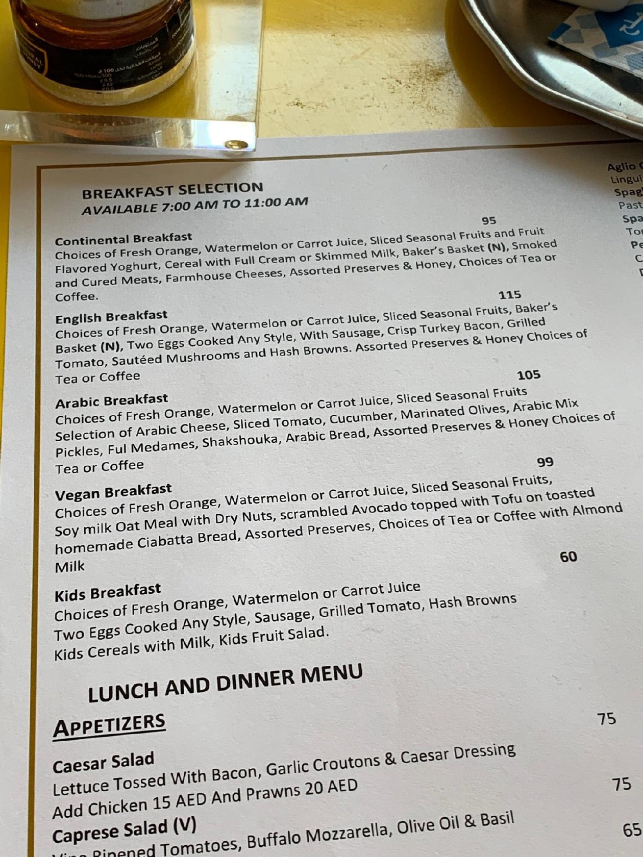 Menu at Canvas Restaurant, Dibba Al Fujairah, H9P4+94H