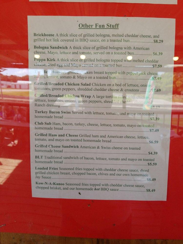 Menu at Jay Henry's BBQ, McAlester