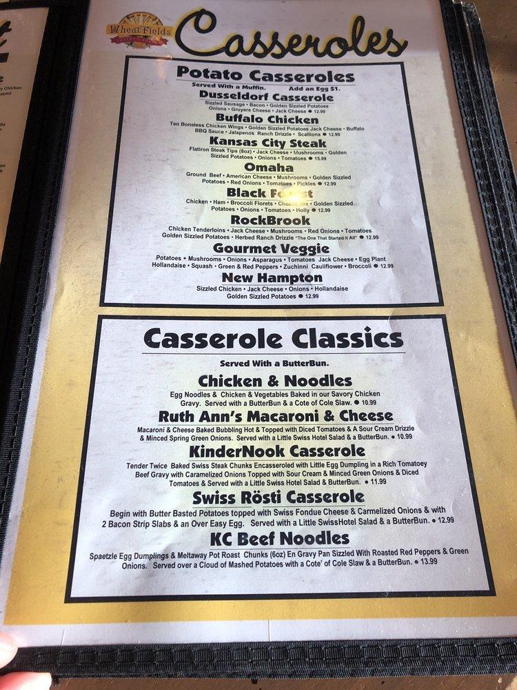 Menu at WheatFields Eatery & Bakery, Omaha, S 103rd St