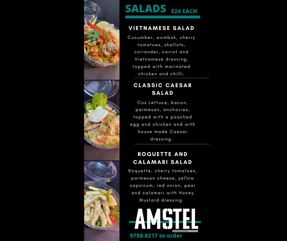 Menu at Amstel Club, Cranbourne