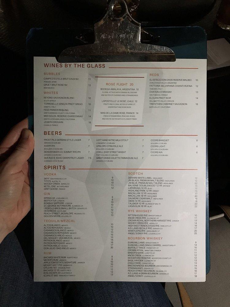 Menu at Fire Restaurant & Lounge, Denver