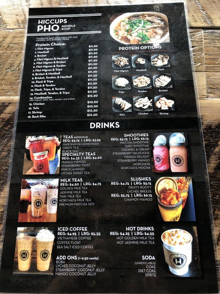 Carta del restaurante Hiccups, Gardena