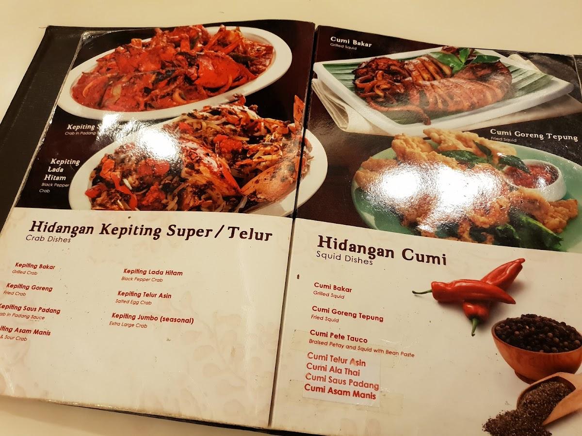 Menu at Pondok Laguna restaurant, Jakarta, Jl. Batu Tulis Raya No.45