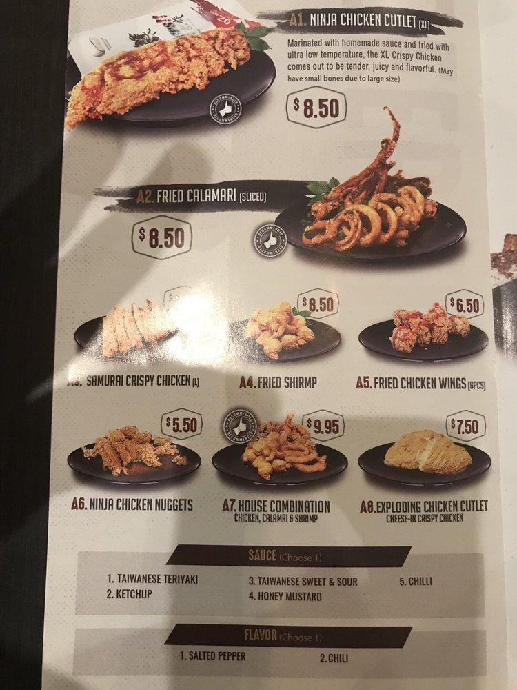 Menu at Token Ramen & Kung Fu Tea restaurant, Riverview