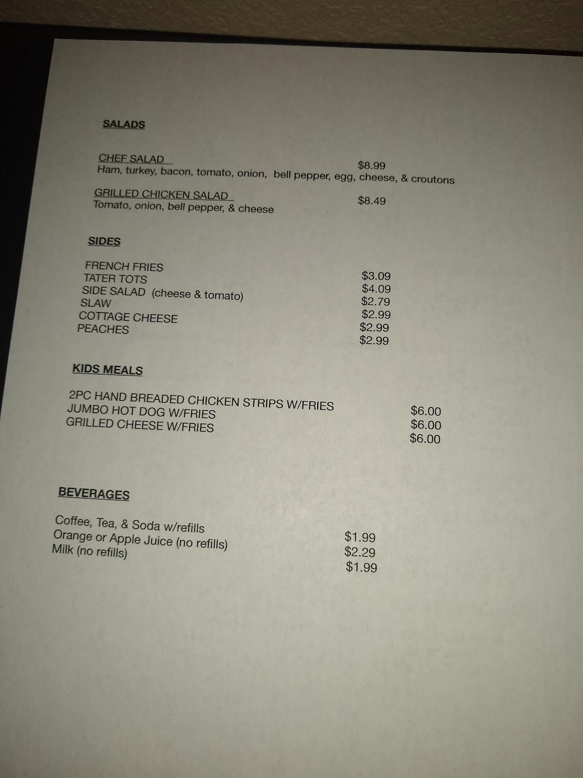Menu at Curly Girls Cafe & Catering restaurant, Pana