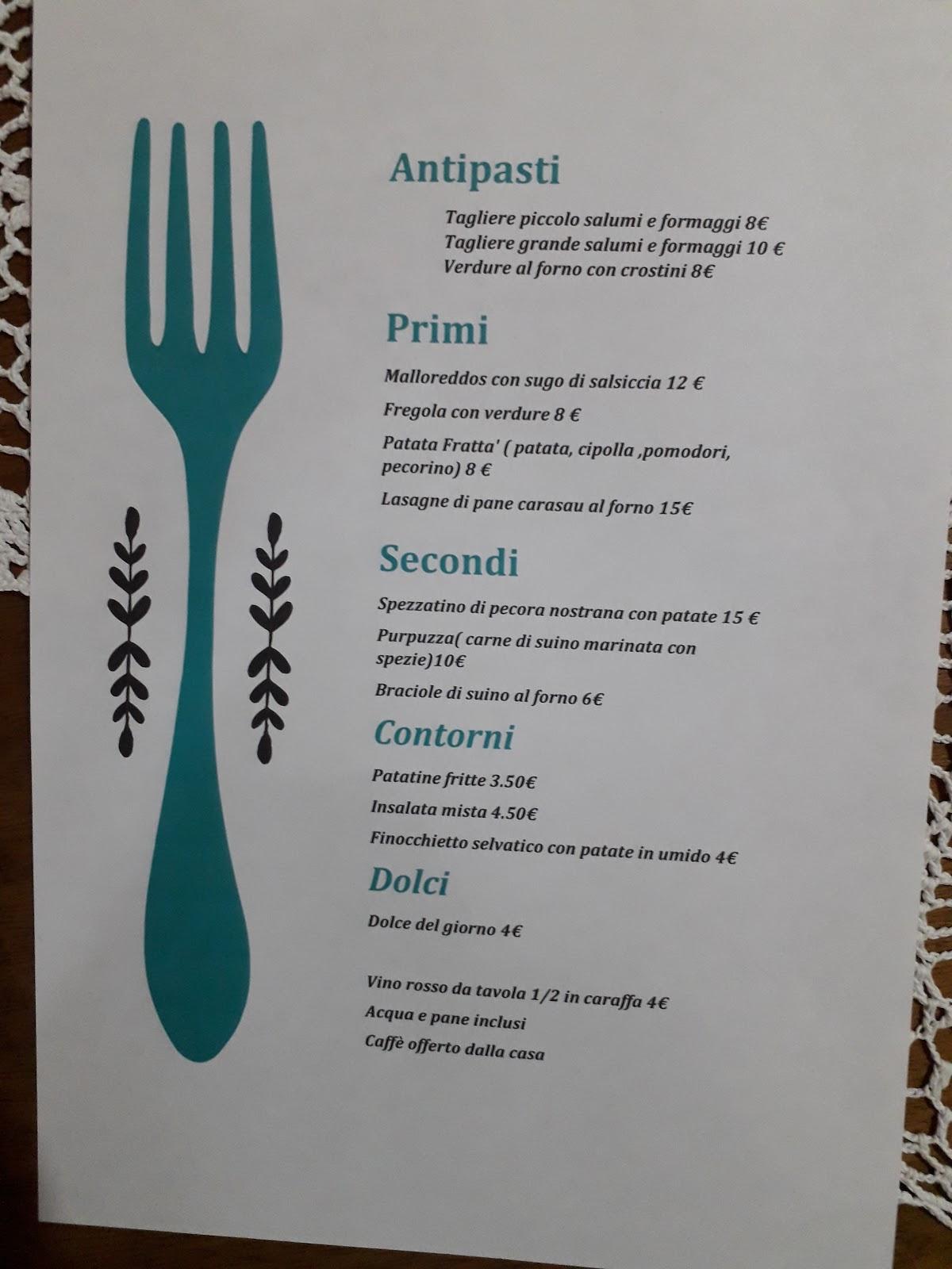 Menu at Home restaurant i limoni, Sarule