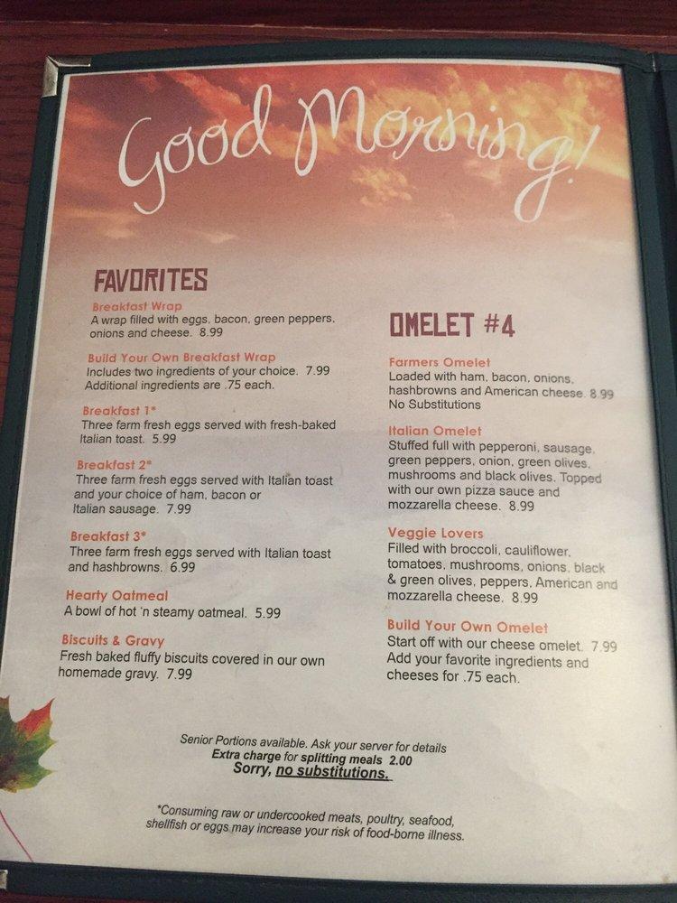 Menu at Mike's Restaurant, Ironwood