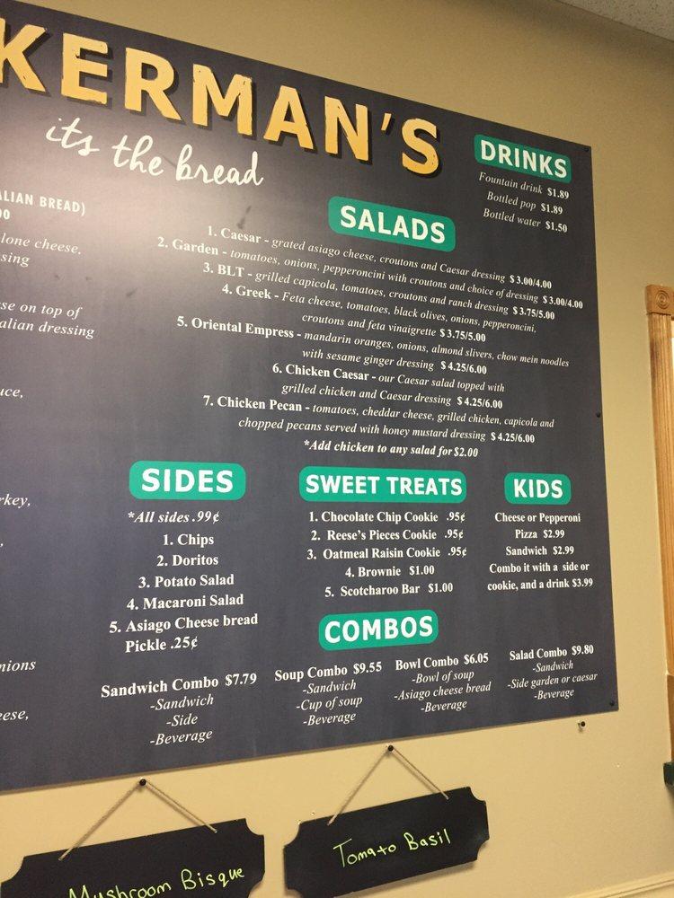 Menu at Pickerman's Soup & Sandwich restaurant, West Des Moines