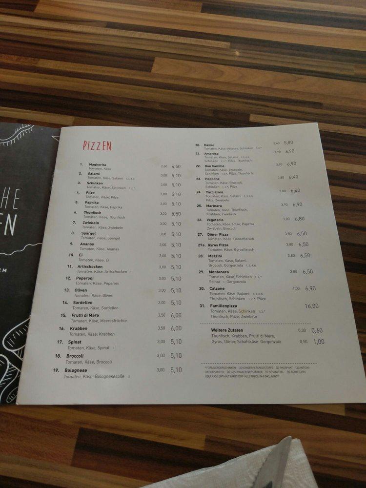 Speisekarte von Pizzeria Peppone, Wettringen