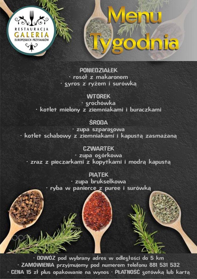 Carta del restaurante Restauracja Galeria Europejskich Przysmaków, Wolsztyn