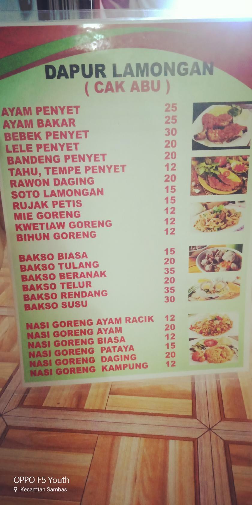Menu at Cuci Mobil Hidrolik Brother Ceng cafe, Sambas