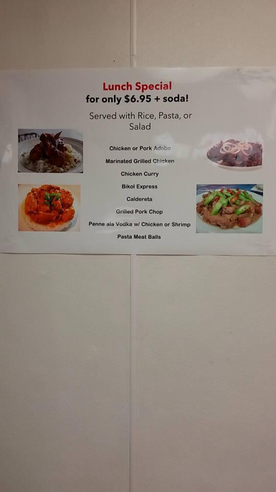 Menu at DC's Delight restaurant, Hicksville