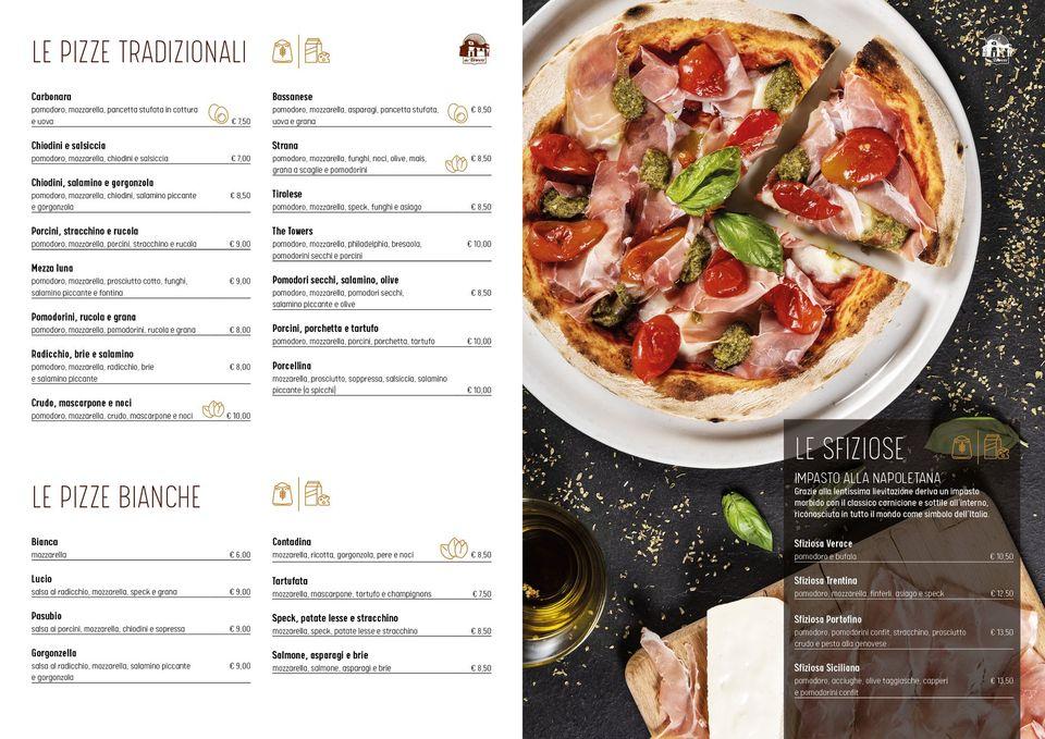 Menu at The Towers restaurant, Montebello Vicentino