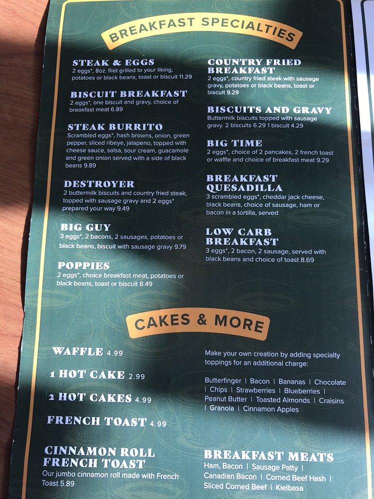 Menu at BEA'S CAFE, Cedar Rapids