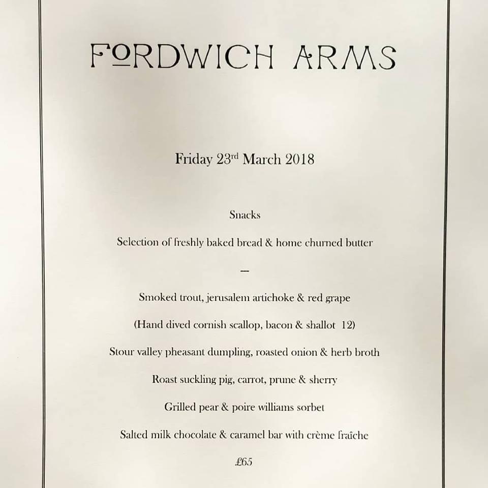 Menu at The Fordwich Arms pub & bar, Fordwich