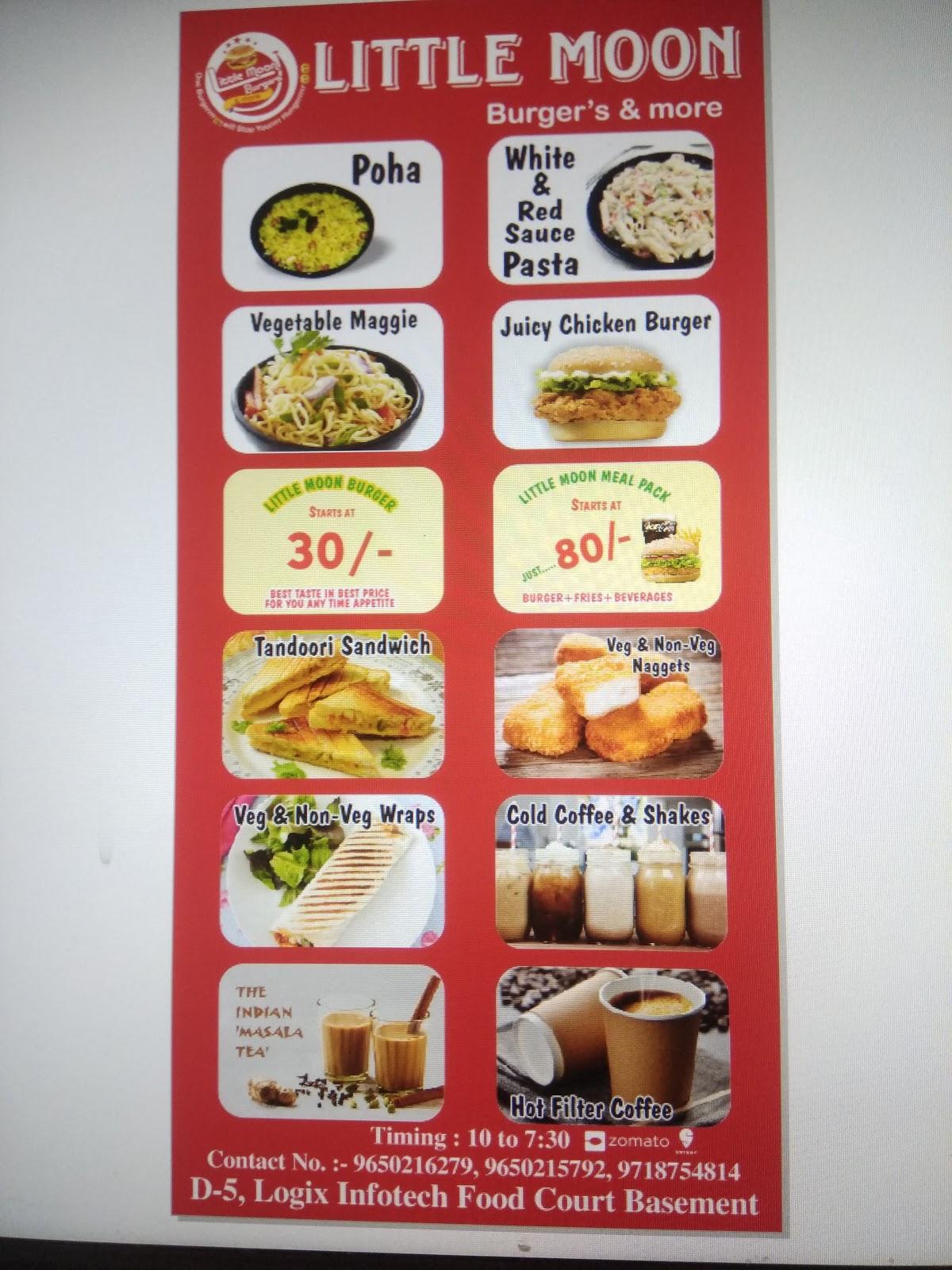 Menu at LITTLE MOON BURGER &more, Noida
