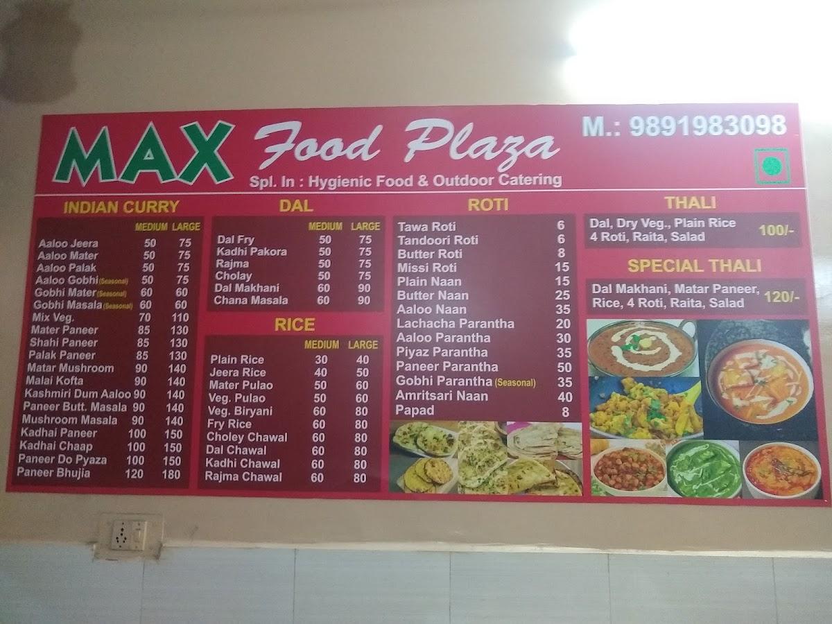 Menu at Max Food Plaza, Noida, H8RW+VH7