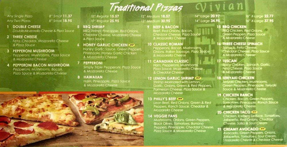 Menu at Red Swan Pizza pizzeria, Sherwood Park