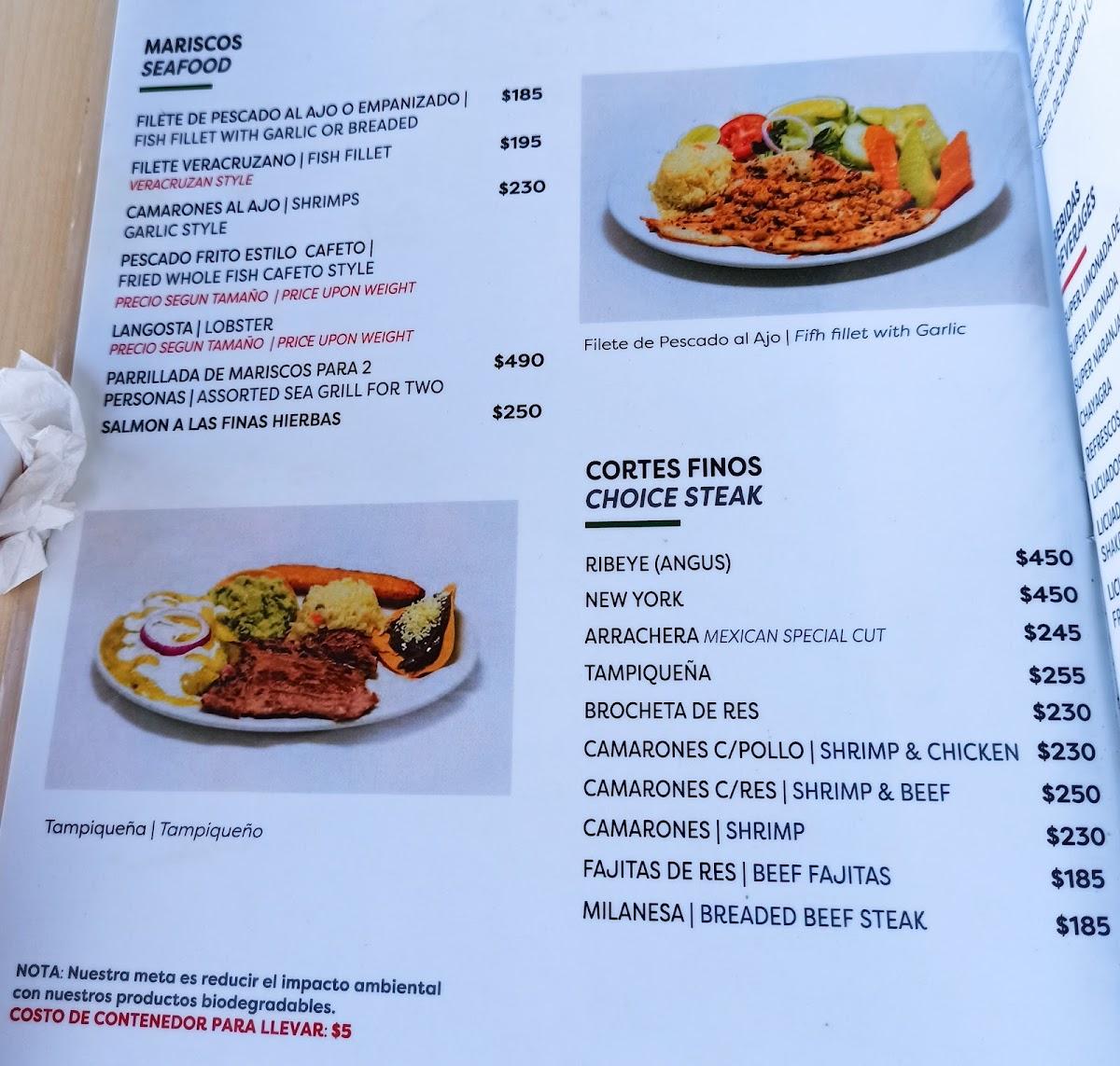 Carta del restaurante Tulum Quintana Roo, Tulum, Avenida Tulum 64