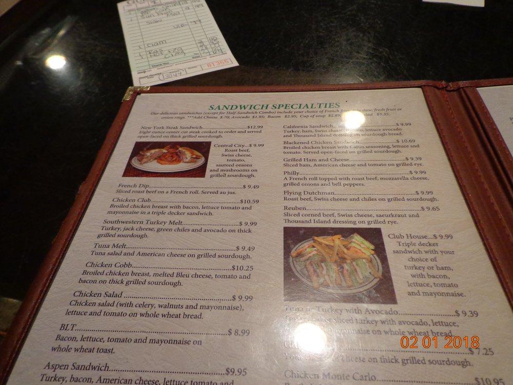 Menu at Fiddler's Restaurant, San Fernando