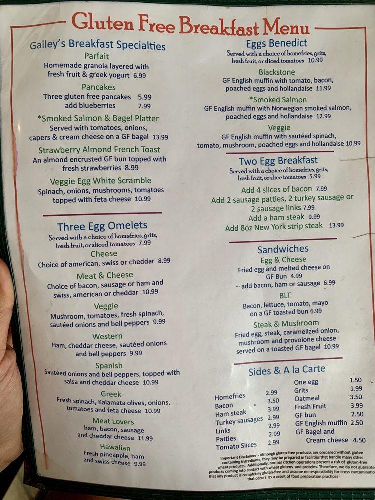 Menu at Galley Grill cafe, Summerland Key, Overseas Hwy