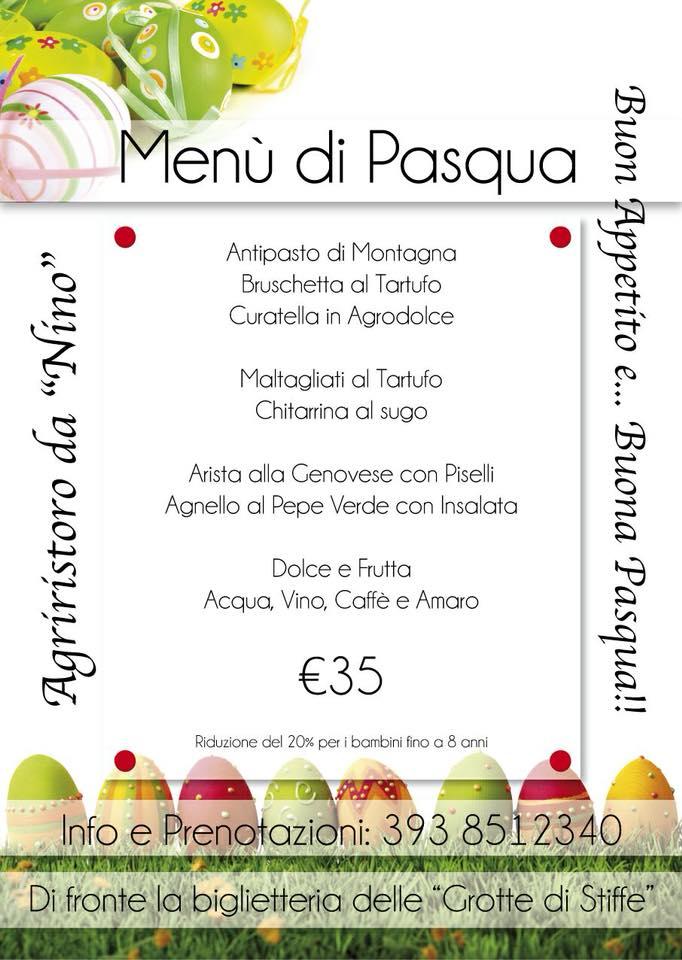 Menu at Agriristoro da Nino restaurant, Stiffe