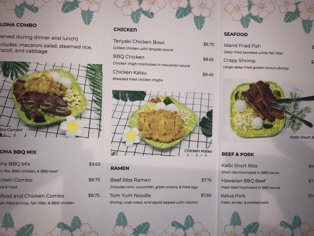Menu at Aloha Express pub & bar, Visalia