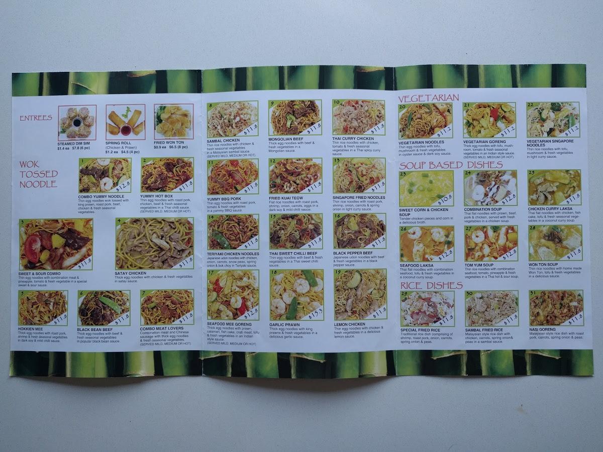 Menu at Noodllicious restaurant, Smithfield, 5 Mount Milman Dr