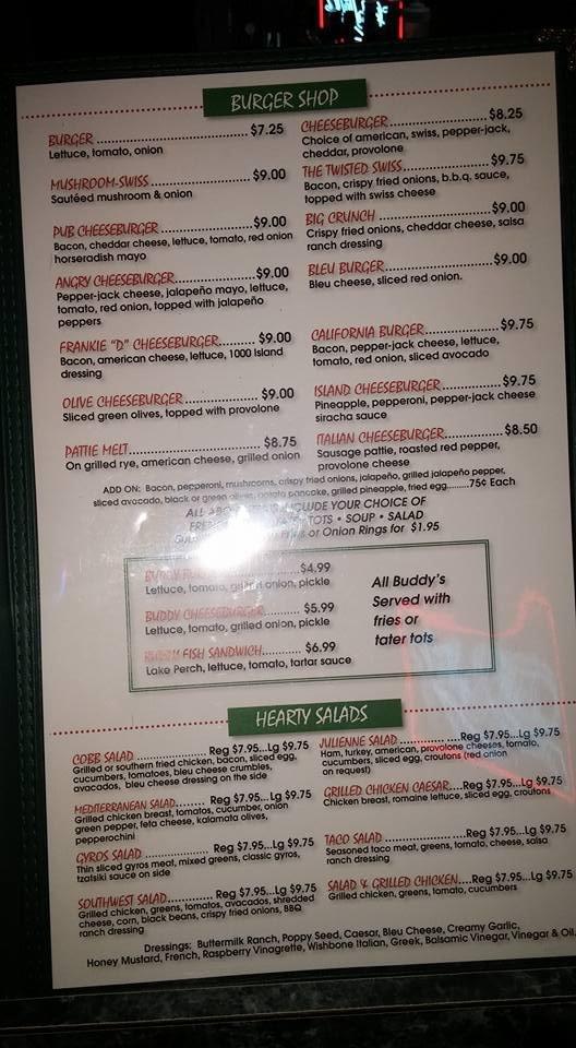 Menu at Russ's Bar and Grill, Waukegan