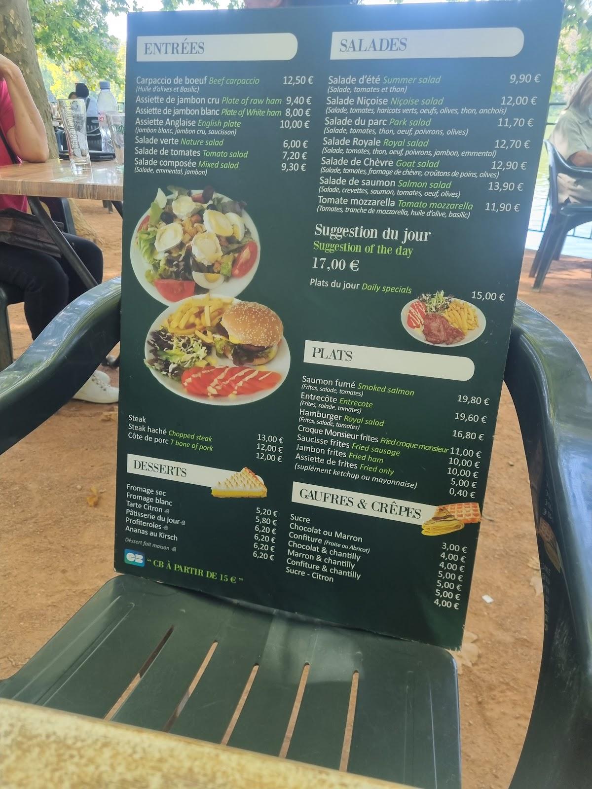 Menu au Café du Lac, Lyon
